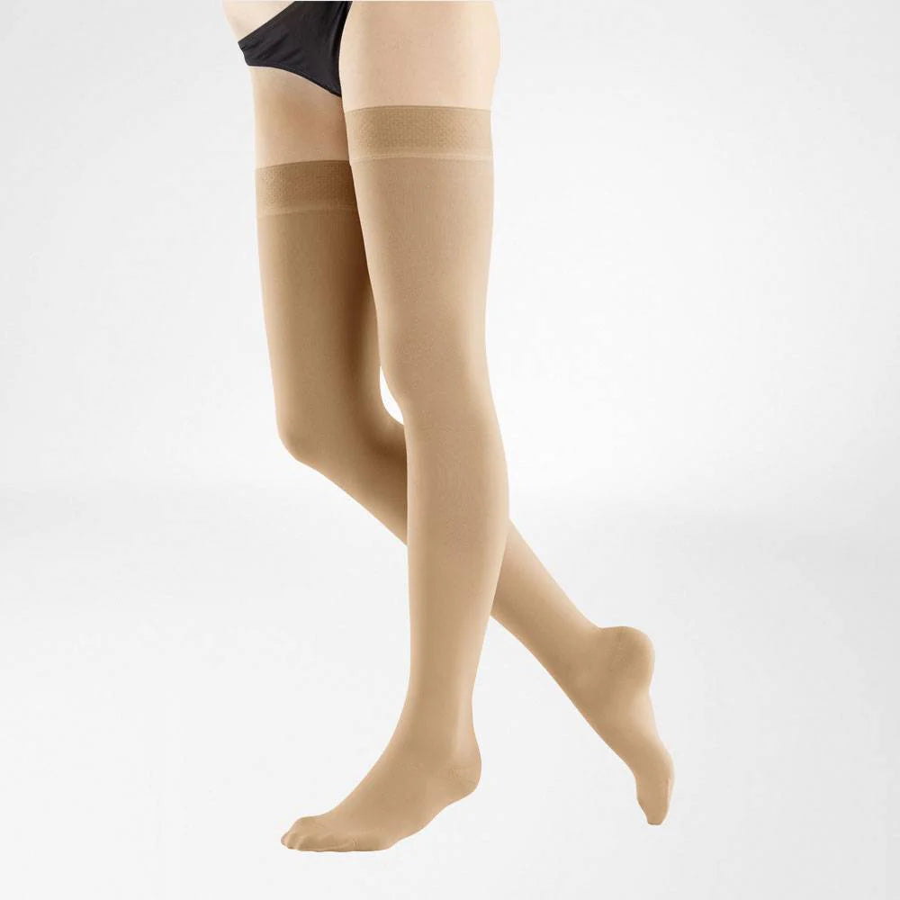 Bauerfeind Venotrain Micro Thigh High Compression Stockings - Caramel ...
